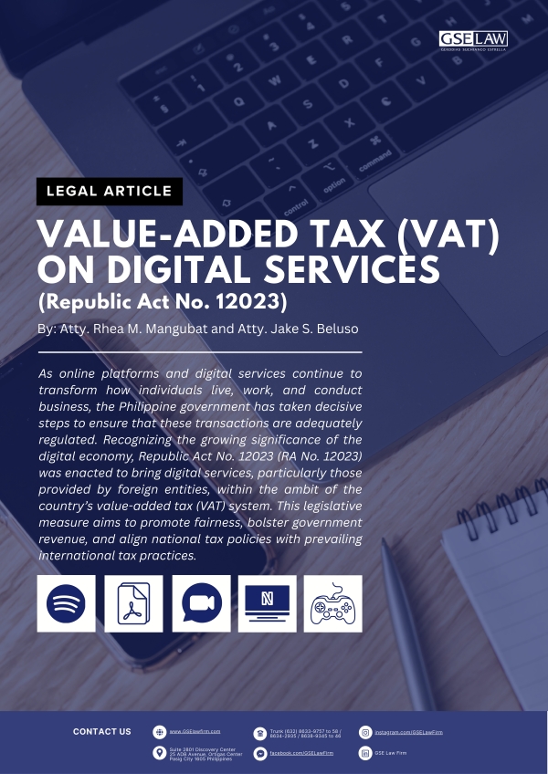 Value Added Tax on Digital Services (Republic Act No. 12023)By: Atty ...